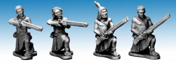 28mm Historical: (Colonial Africa) Ruga-Ruga Musketmen Kneeling (4 ...
