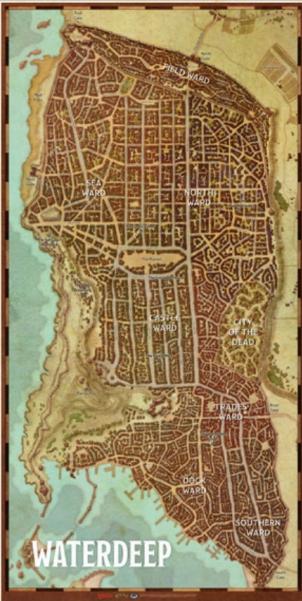 D&D 5th Edition: Waterdeep City Map – Game Kastle