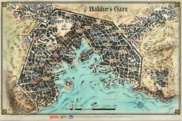 Dungeons & Dragons: Decent into Avernus - Baldur's Gate Map – Game Kastle