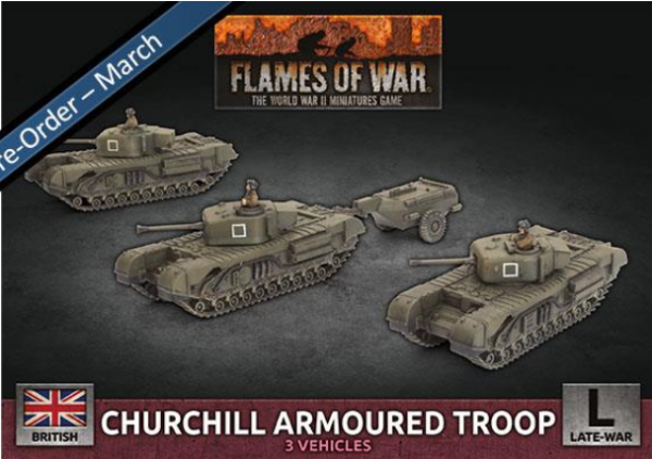 Flames Of War (WWII): (British) Churchill Armoured Troop (Plastic ...