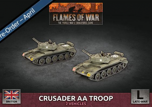 Flames Of War (WWII): (British) Crusader Armoured AA Troop (Plastic ...