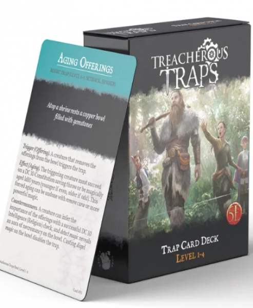 RPG Accessory: Treacherous Traps CR 1-4 Deck (5E) – Game Kastle