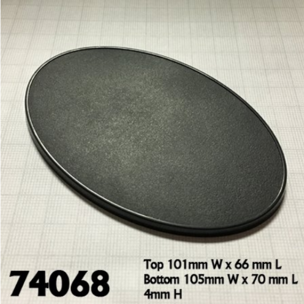 Bases: 105mm x 70mm Oval Gaming Base (4) – Game Kastle