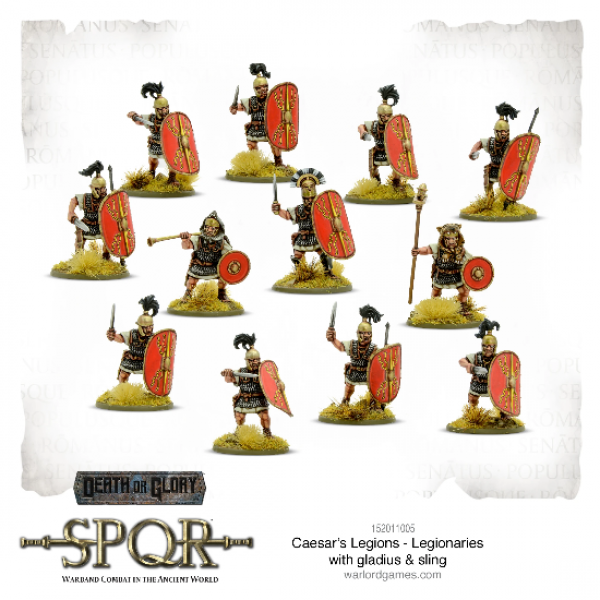 SPQR: Caesar's Legions - Legionaries with Gladius & Sling – Game Kastle