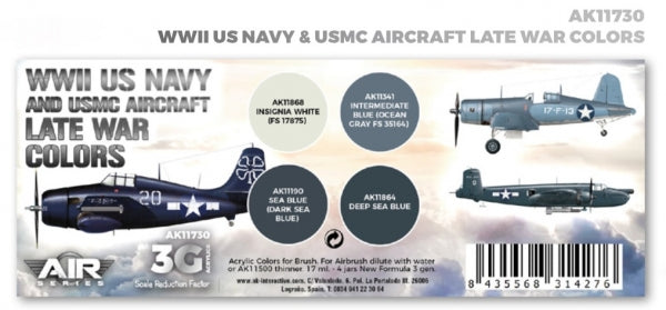 AK-Interactive: 3rd Gen Acrylics - AIR Series WWII US Navy & USMC Airc ...