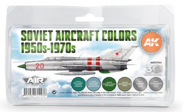 AK-Interactive: 3rd Gen Acrylics - AIR Series Soviet Aircraft Colors 1 ...