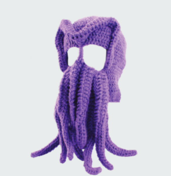 Cthulhu Knitted Ski Mask – After Dark Purple – Game Kastle
