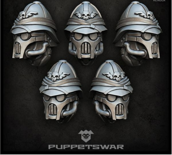 Puppetswar: (Accessory) Masked Colonial Troopers Heads (5) – Game Kastle