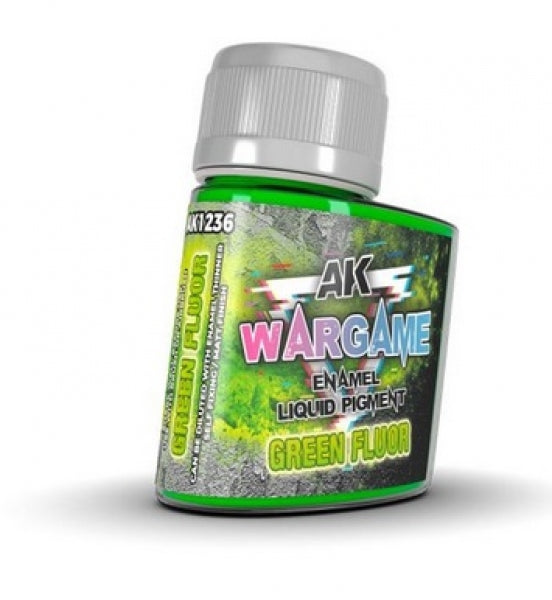 AK-Interactive: Wargame Fluorescent Liquid Pigment - Green Fluor (35ml ...