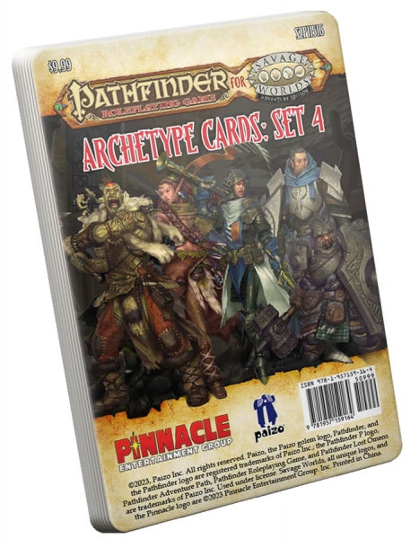 Savage Worlds RPG: Pathfinder for Savage Worlds Archetype Cards Set 4 ...