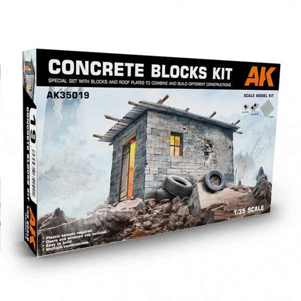 AK-Interactive: Concrete Blocks Kit (1:35 scale) – Game Kastle