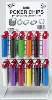 Mini Plastic Poker Chips: 7/8'' Yellow Stacking Chips (50) – Game Kastle